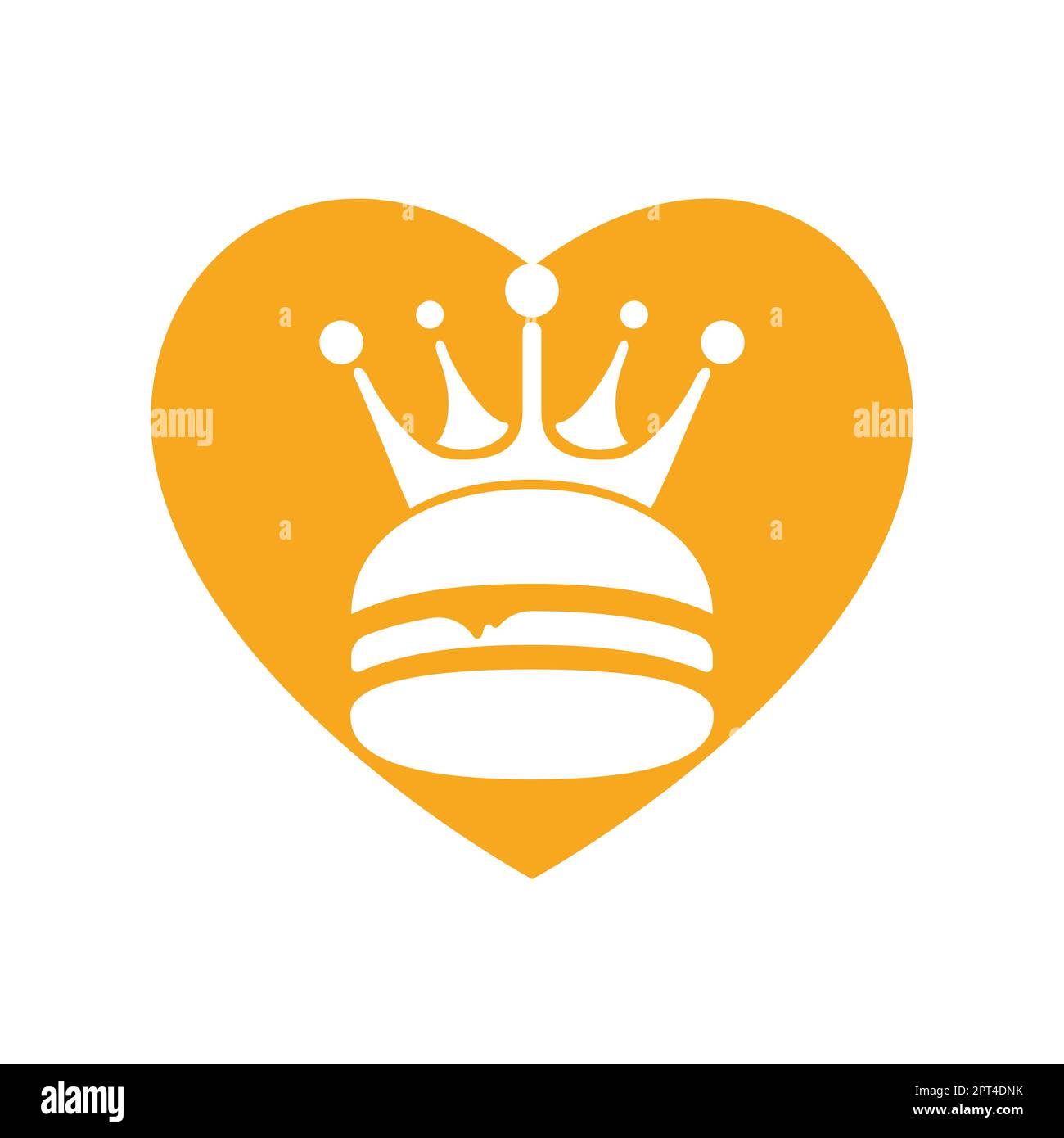 Burger king vector logo design. Burger with crown icon logo concept ...