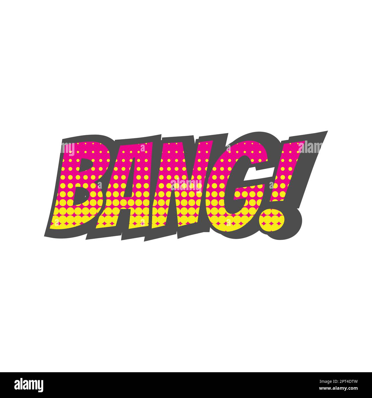 Bang! 3d letters with halftone vector Stock Vector Image & Art - Alamy