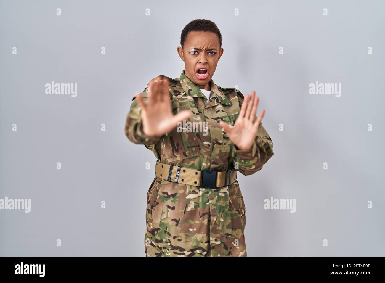 Beautiful shocked scared military hi-res stock photography and images ...
