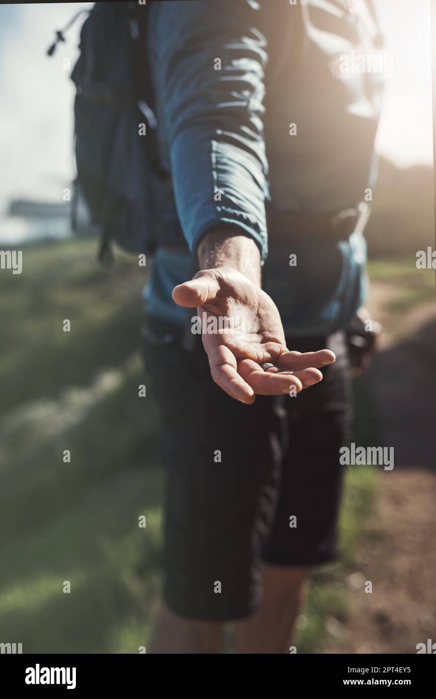 Casual man reaching out hand hi-res stock photography and images - Alamy