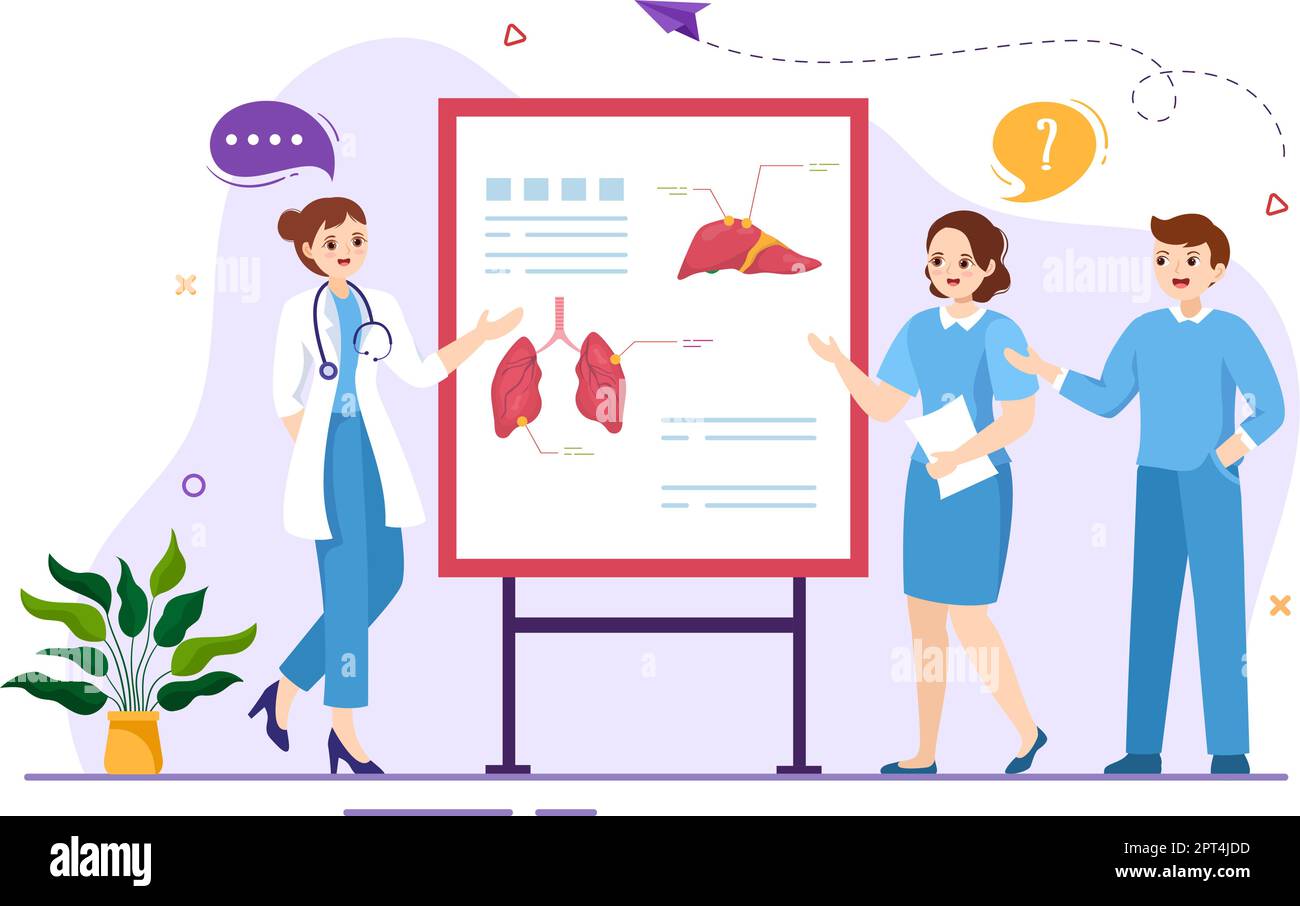 Medical School with Students Listening to Doctor Lecture and Learning ...