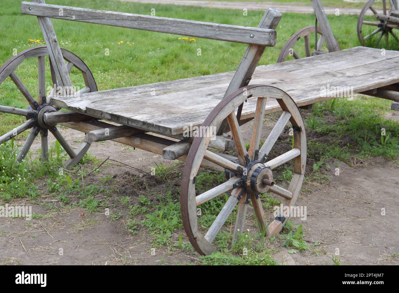 Old wooden cart for transporting goods in agriculture Stock Photo - Alamy