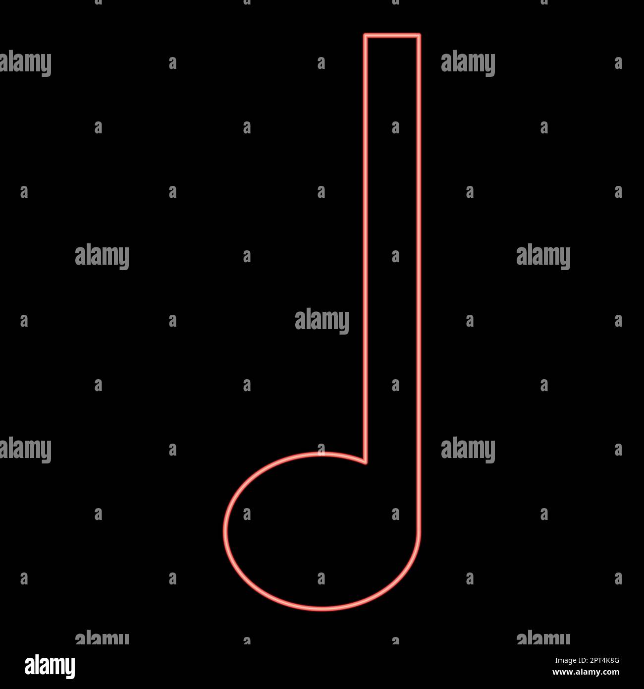 Neon note quarter Fourth icon black color vector illustration flat ...