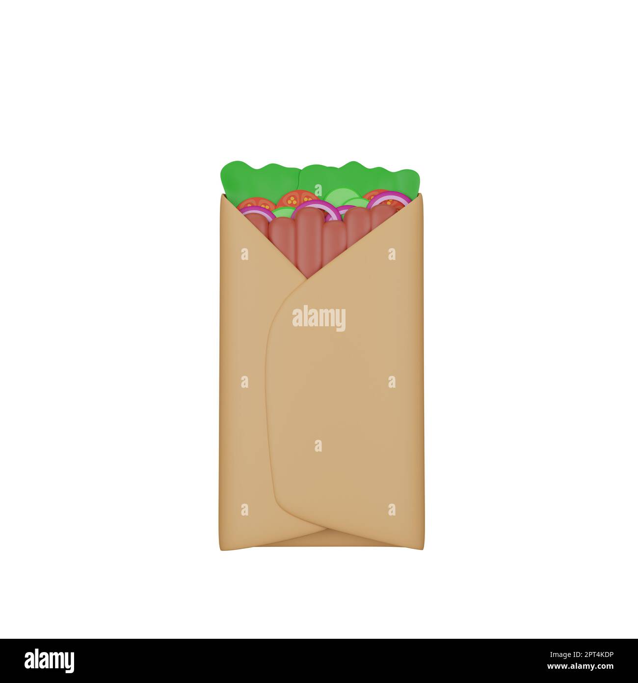 3d rendering of kebab fast food icon Stock Photo - Alamy