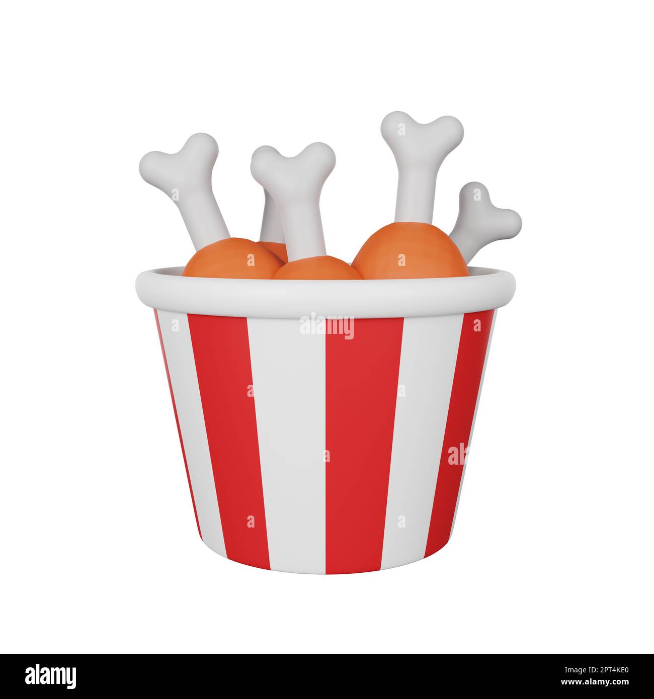 3d rendering of fried chicken fast food icon Stock Photo - Alamy