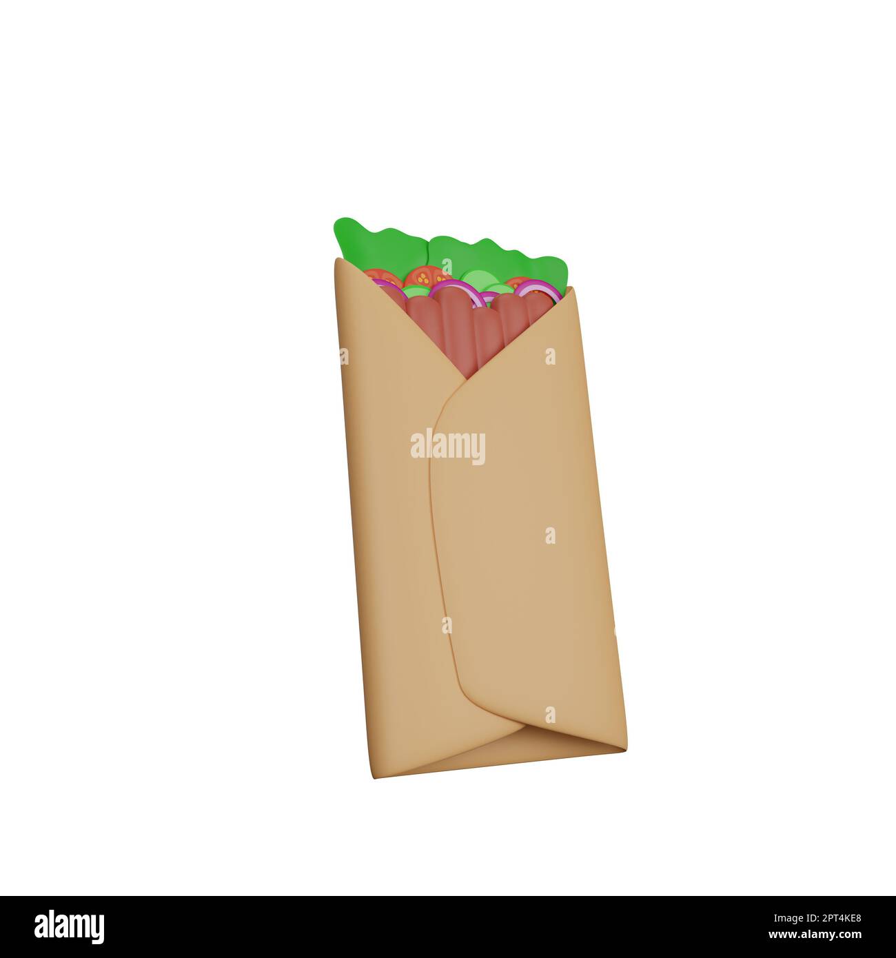 3d rendering of kebab fast food icon Stock Photo - Alamy