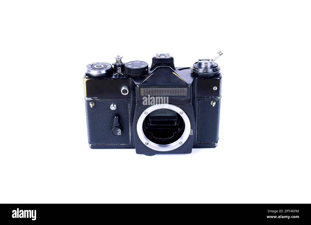 Old SLR camera, 80s of the 20th century - exposure meter, shutter speed ...