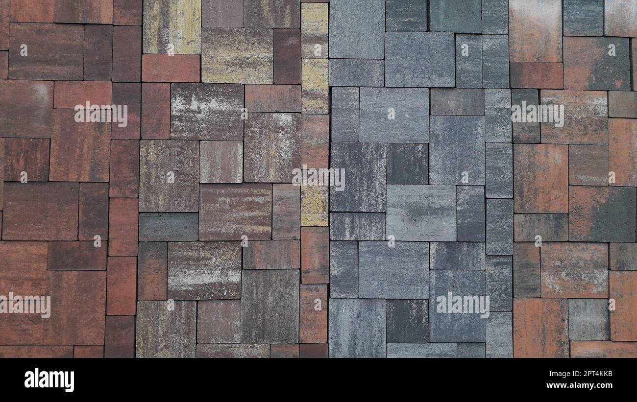 Tile patterns for street paving paths and the areas Stock Photo - Alamy