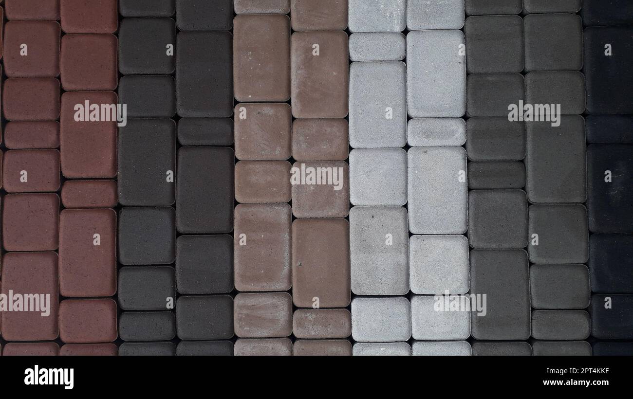 Tile patterns for street paving paths and the areas Stock Photo - Alamy