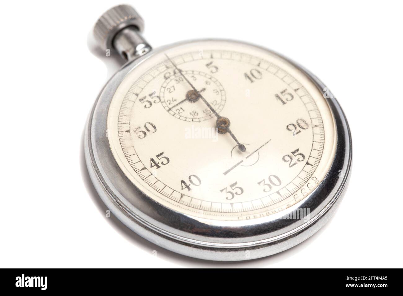 Old stopwatch isolated on white background Stock Photo - Alamy