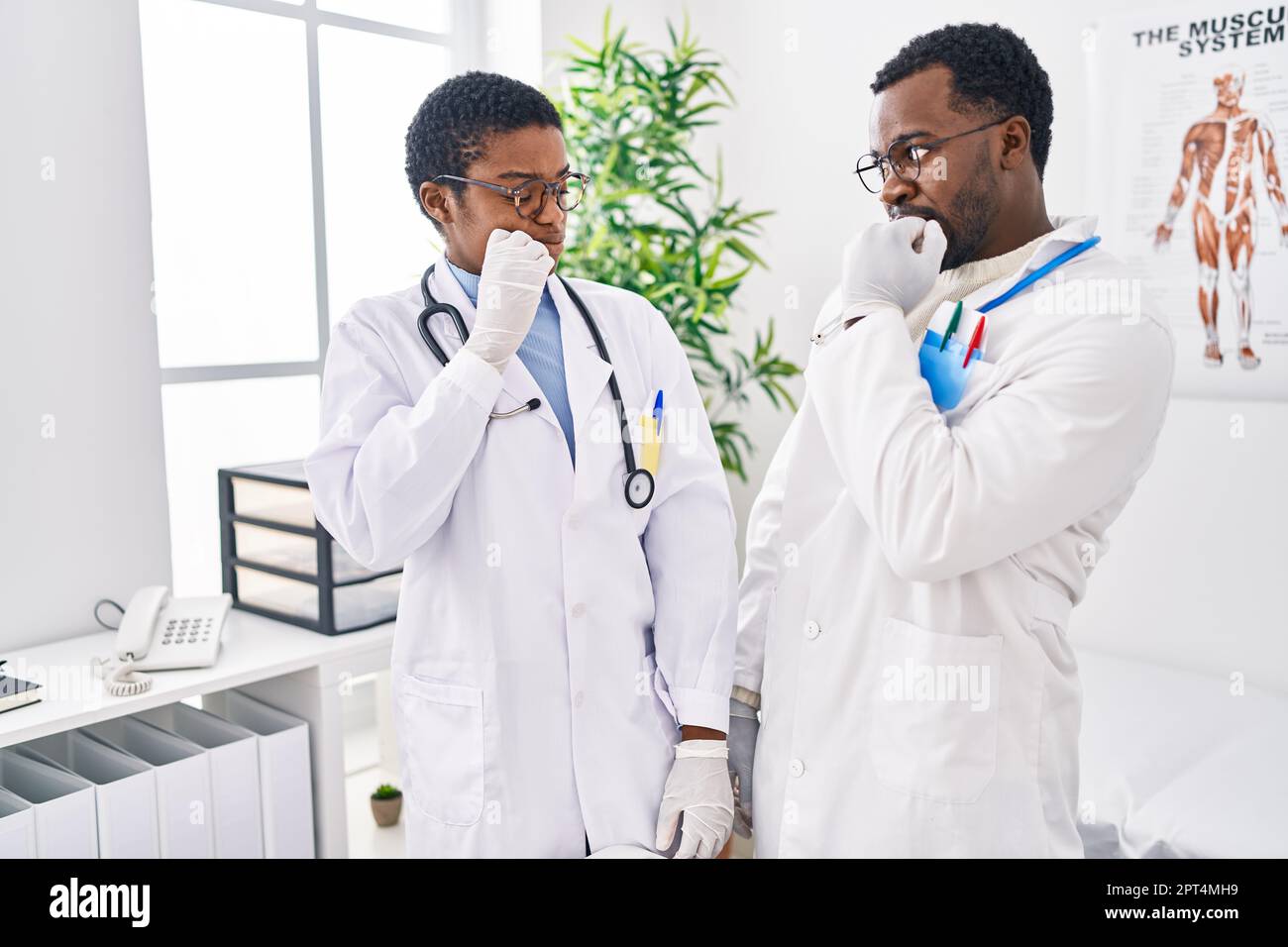Embarrassed woman doctors hi-res stock photography and images - Alamy