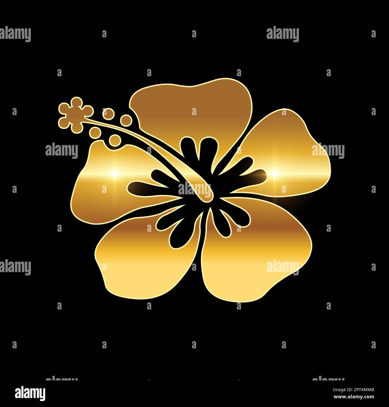 Golden Flower Logo Vector Illustration Sign Stock Vector Image & Art ...