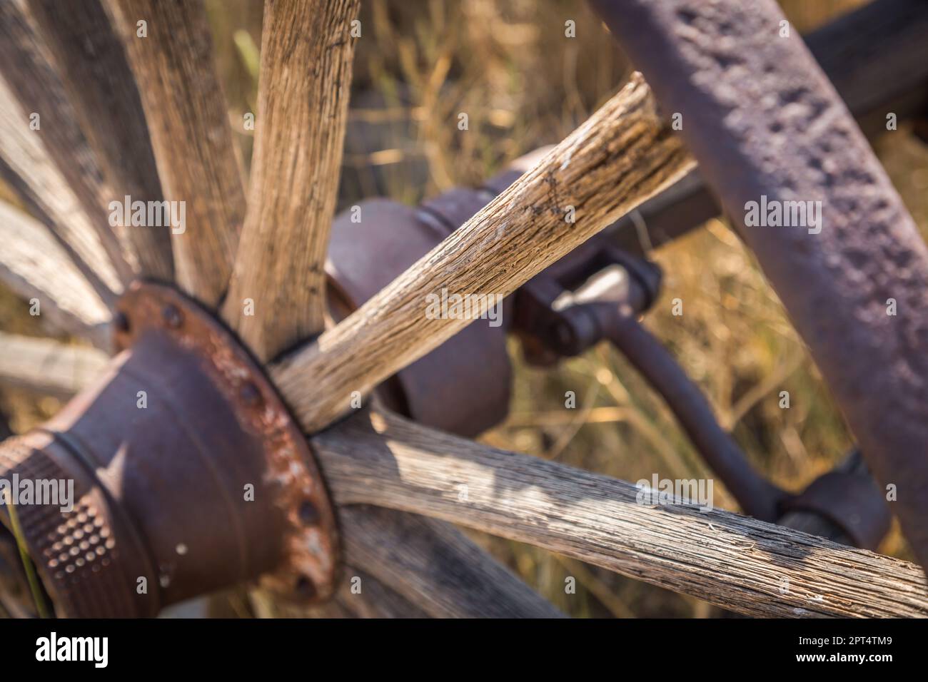 Abstract of Vintage Antique Wood Wagon Wheel Stock Photo - Alamy