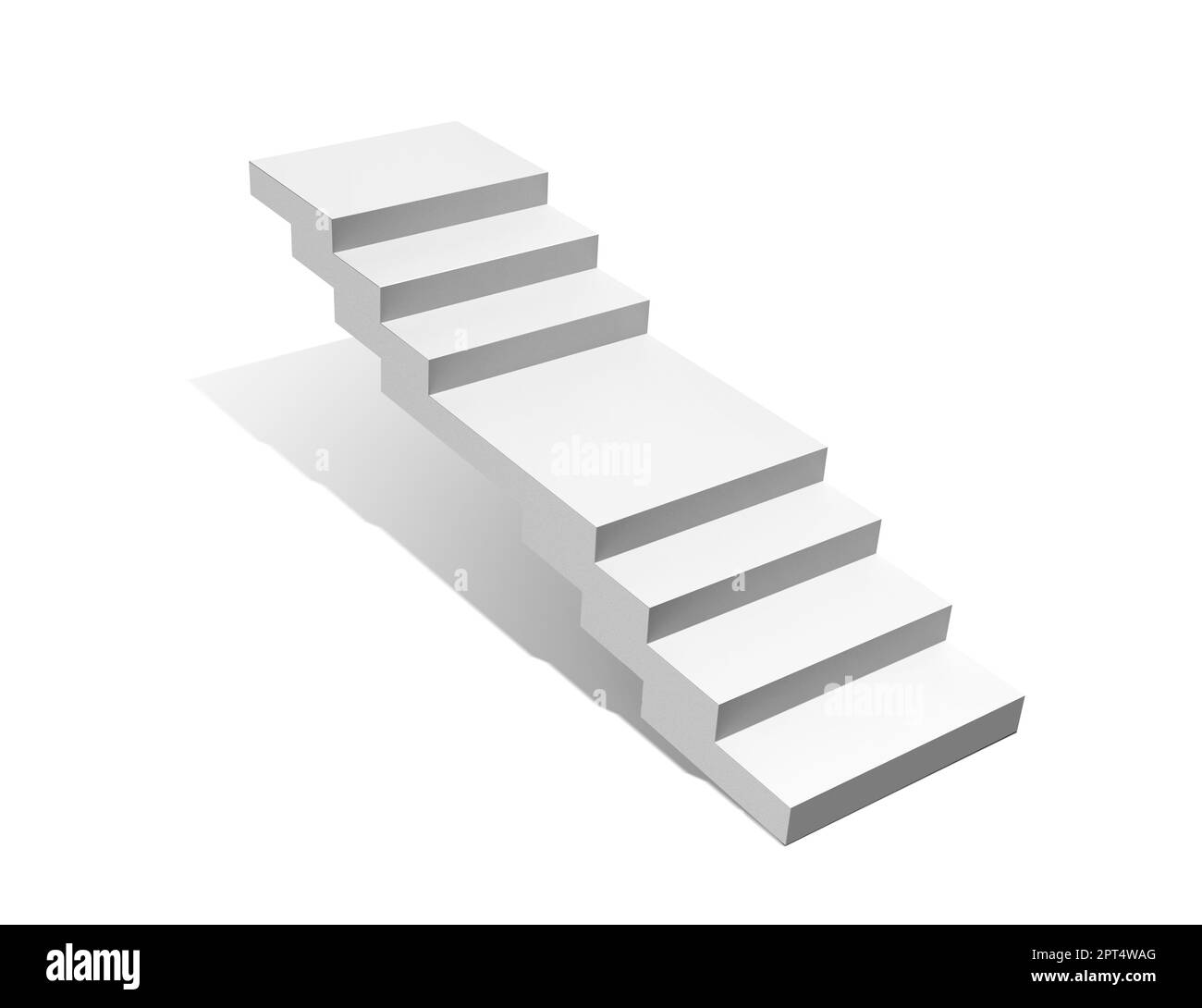 white stairs isolated on a white background. 3d render Stock Photo - Alamy