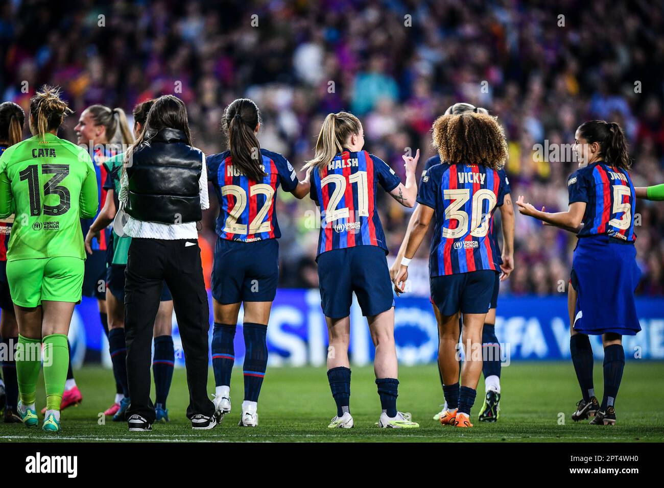 Barcelona, Spain. 27th Apr, 2023. Goalkeeper Cata Coll (FC Barcelona ...