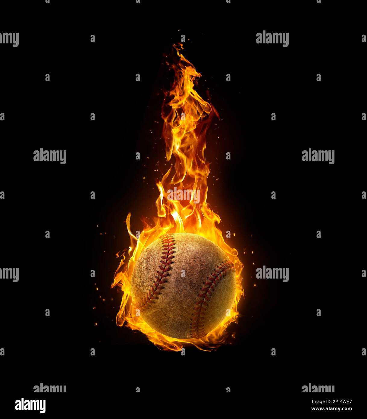 Baseball ball fire hi-res stock photography and images - Alamy