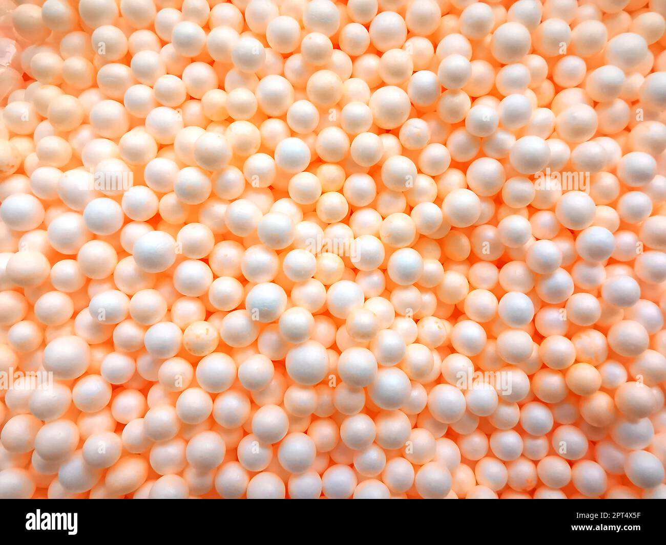 Background of white circle styrofoam ball pattern texture foam surface ...