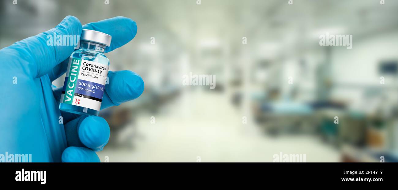 Doctor or Nurse Holding Coronavirus COVID-19 Vaccine Vial Within ...