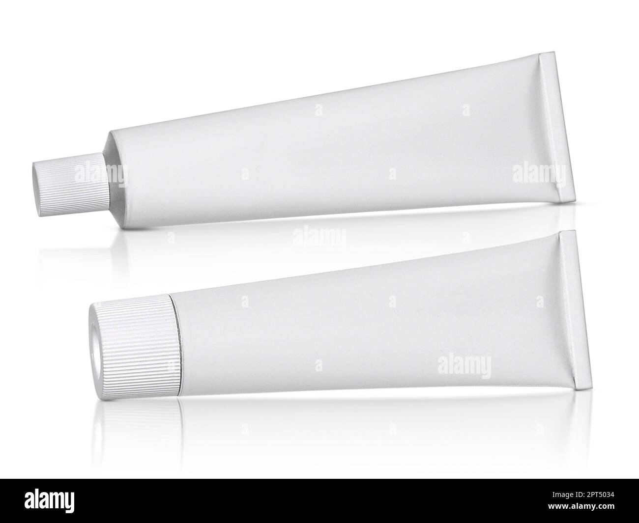 Aluminum cream white tube isolated on white background Stock Photo - Alamy