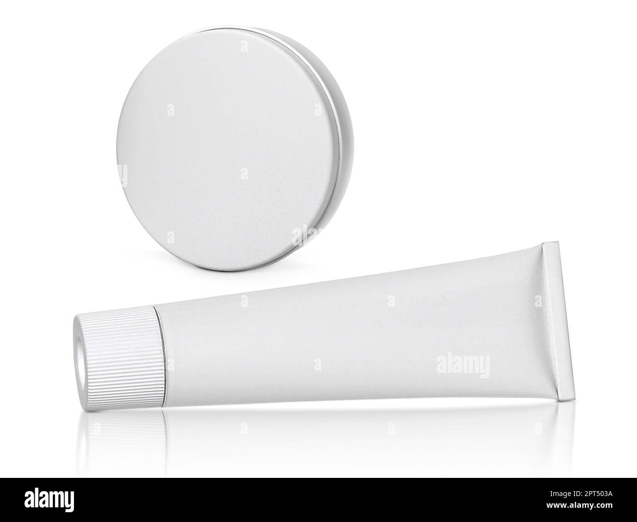 Aluminum cream white tube isolated on white background Stock Photo - Alamy