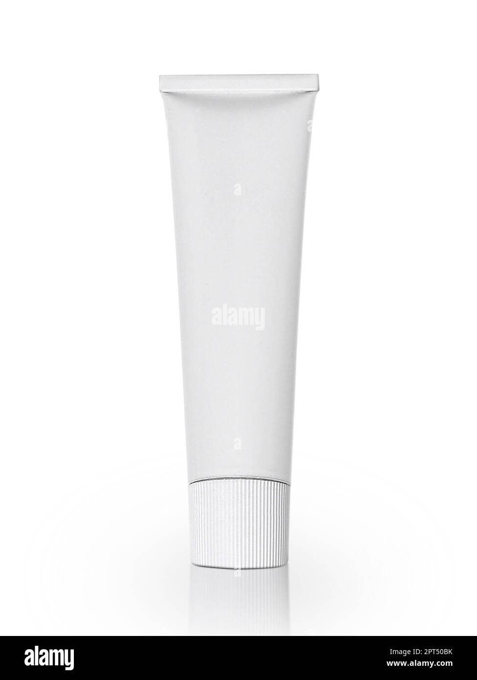 Aluminum cream white tube isolated on white background Stock Photo - Alamy