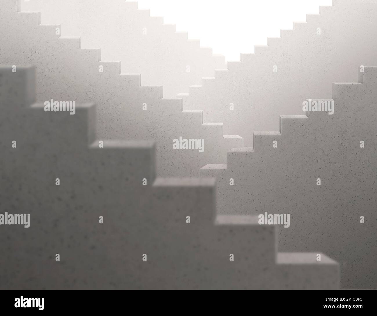 surreal concept of stairs to try to reach the top Stock Photo - Alamy