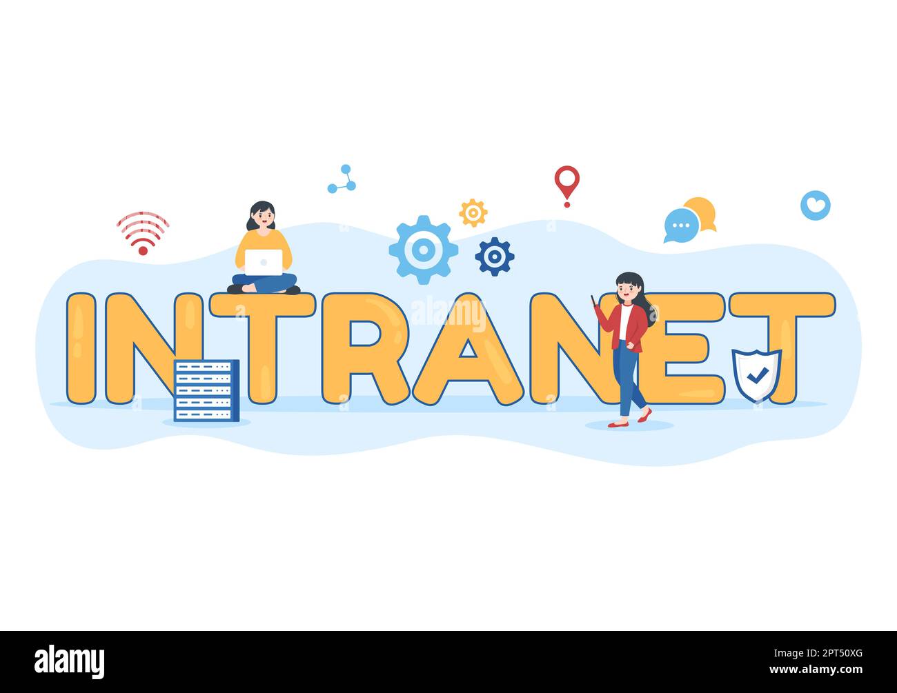 Intranet Internet Network Connection Technology to Share Confidential ...