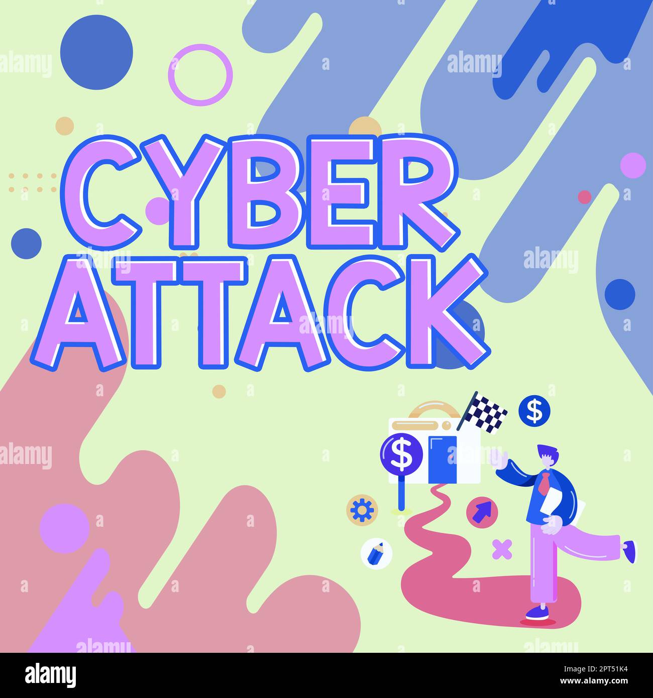 Hand writing sign Cyber Attack, Business approach An attempt by hackers ...