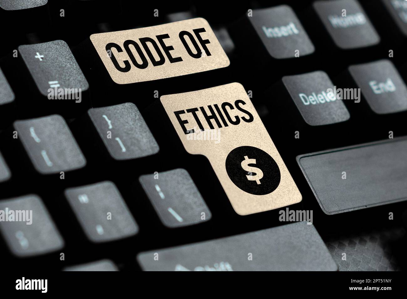 Text sign showing Code Of Ethics, Word Written on Moral Rules Ethical ...