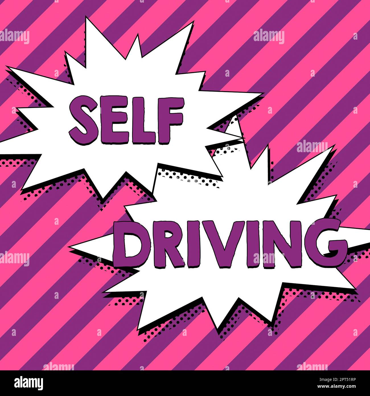 Sign Displaying Self Driving Business Approach Autonomous Vehicle Ability To Navigate Without