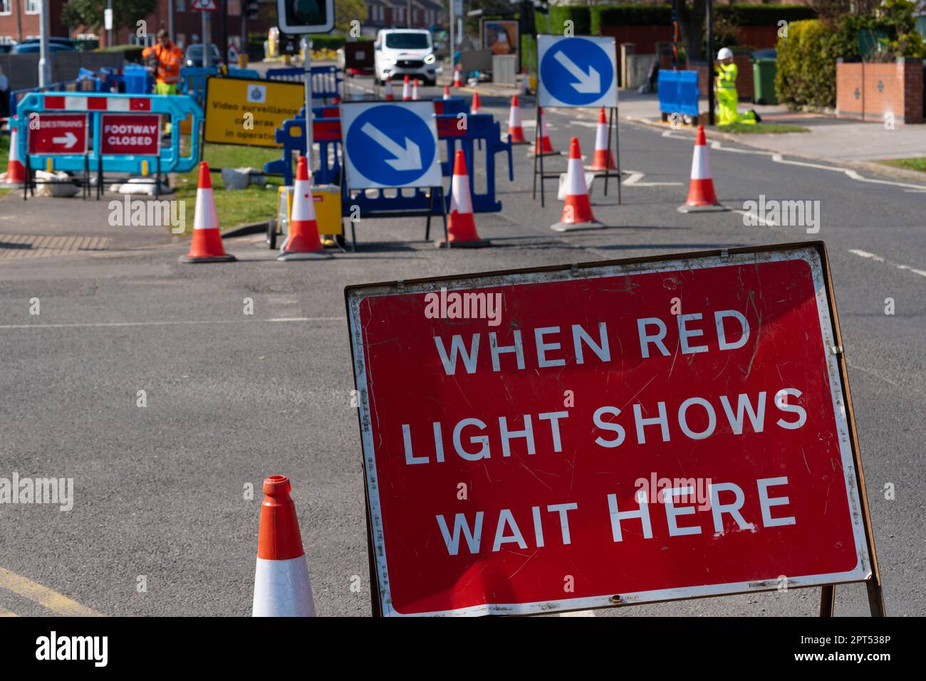 Road works, skid risk, re-surfacing, carriageway, stone chippings, grit ...