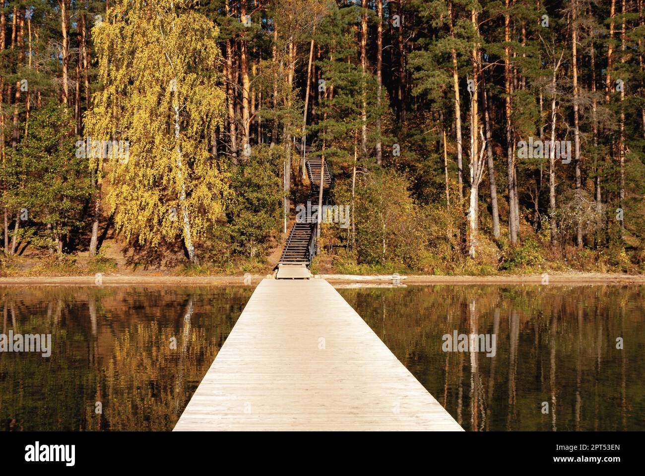 Rural lake wooden boardwalk wide hi-res stock photography and images ...