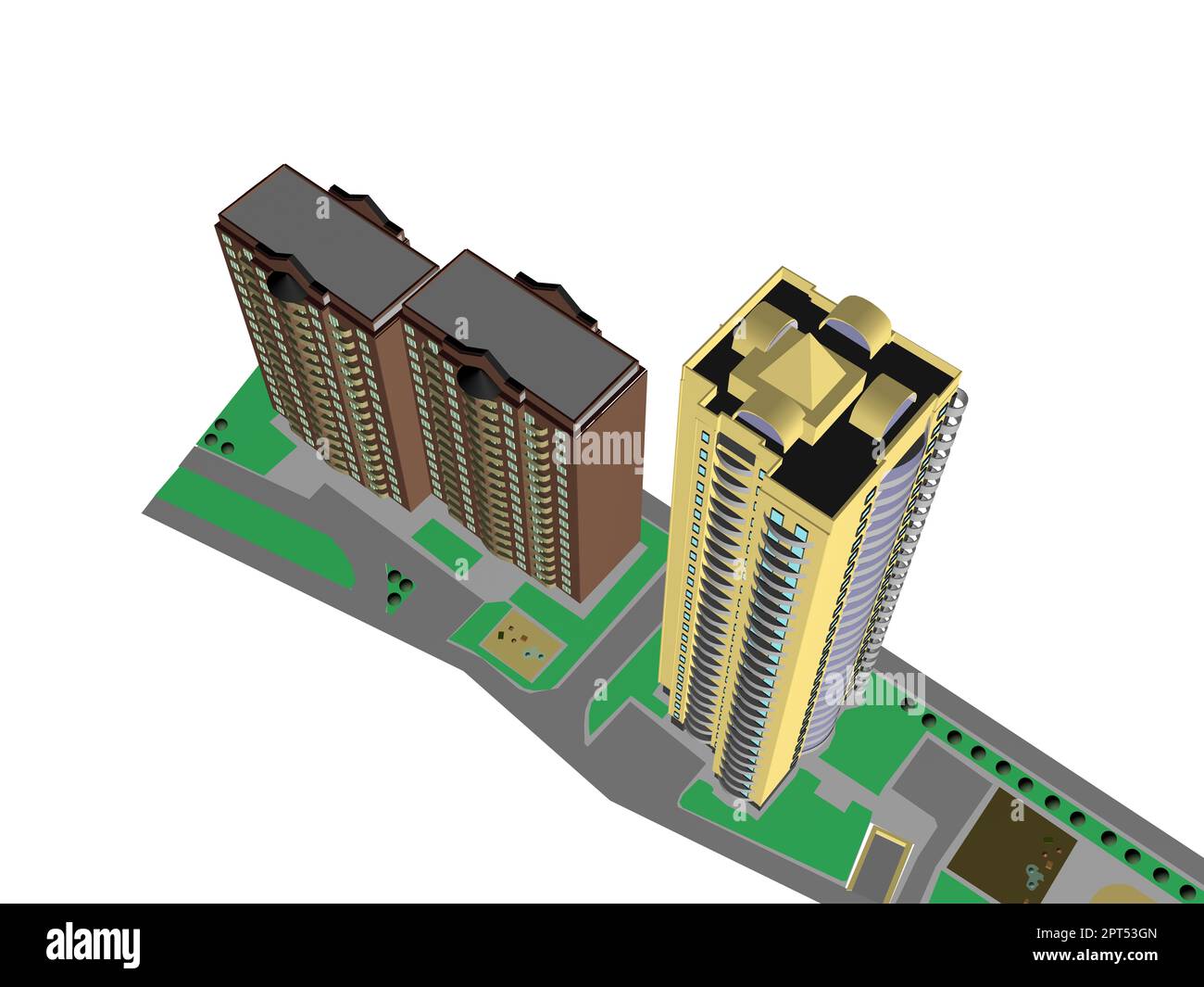 Architecture project 3d model vizualization building Stock Photo - Alamy