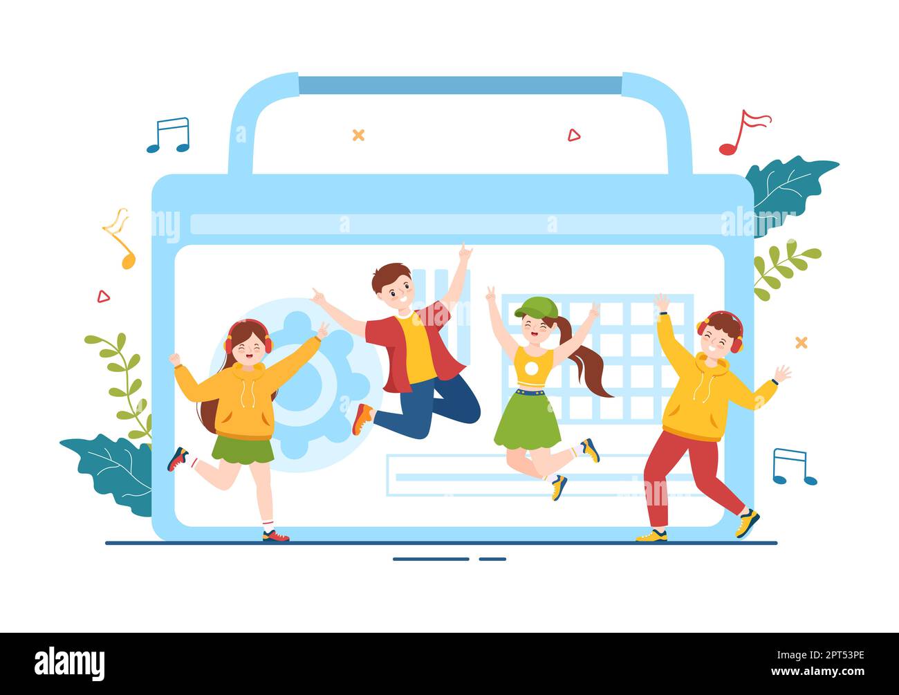 MP3 Player with Headphones, Headset and Phone of Music Listening ...