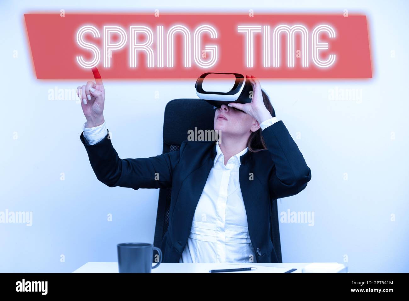 Text caption presenting Spring Time, Business idea temperate season of ...