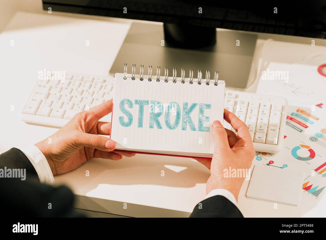 Conceptual display Stroke, Word for caused by bleeding into brain ...