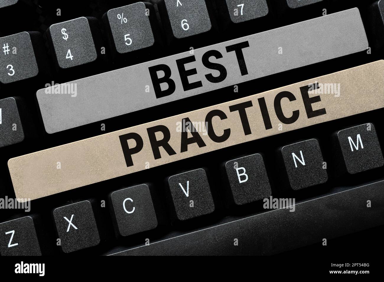 Conceptual display Best Practice, Business showcase Selective Focus ...