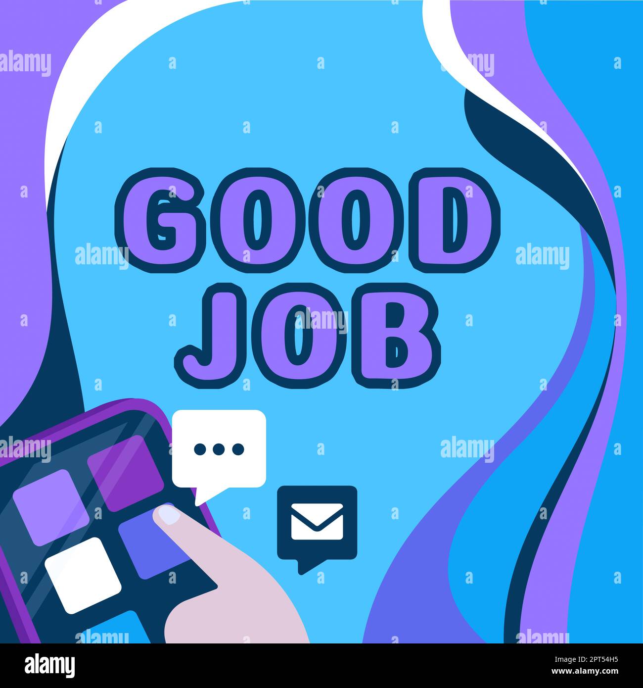 Conceptual caption Good Job, Business overview encourage someone for ...