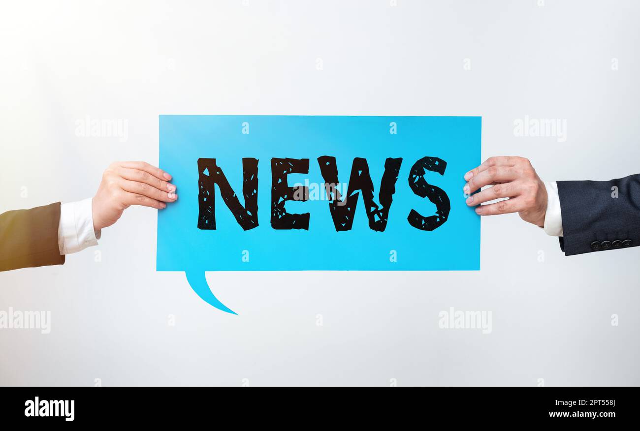 Hand writing sign News, Word Written on comprehensive uptodate ...