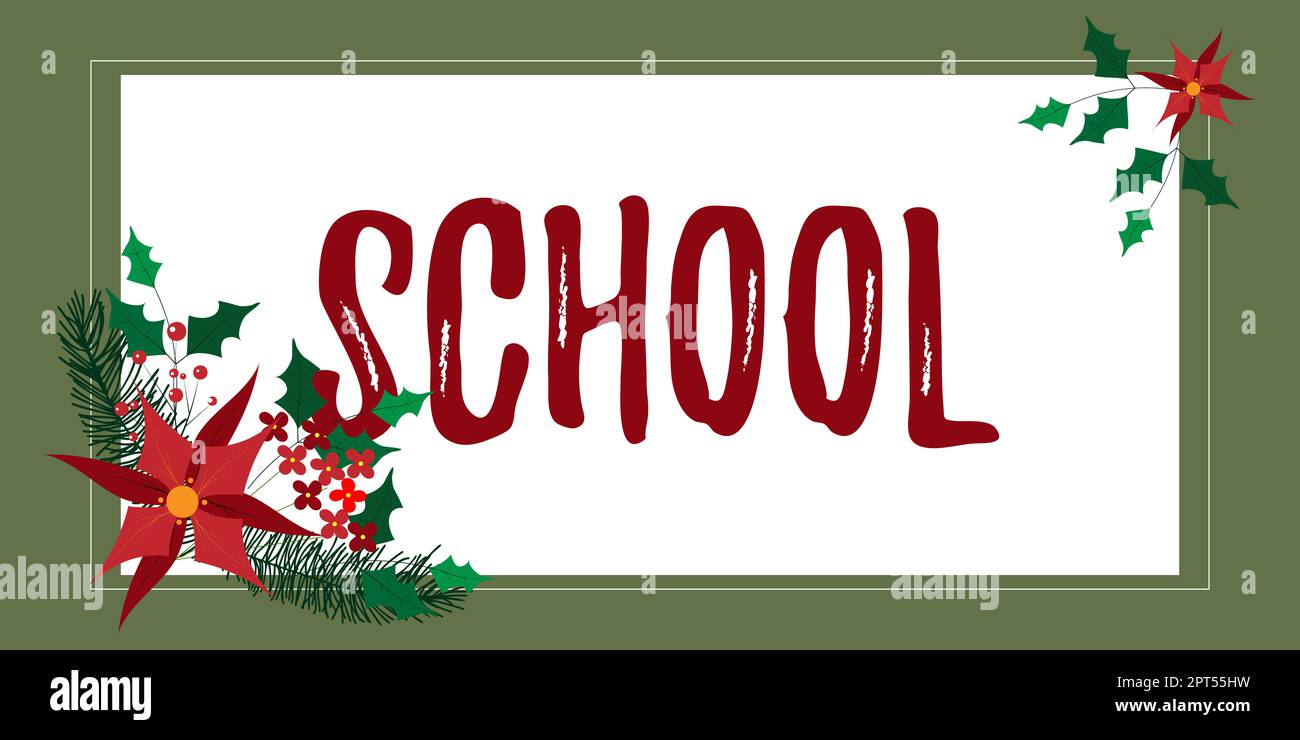 Hand writing sign School, Conceptual photo designed to provide learning ...