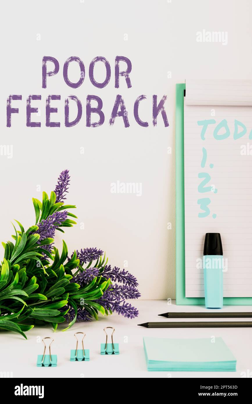 Inspiration showing sign Poor Feedback, Concept meaning lowgraded ...