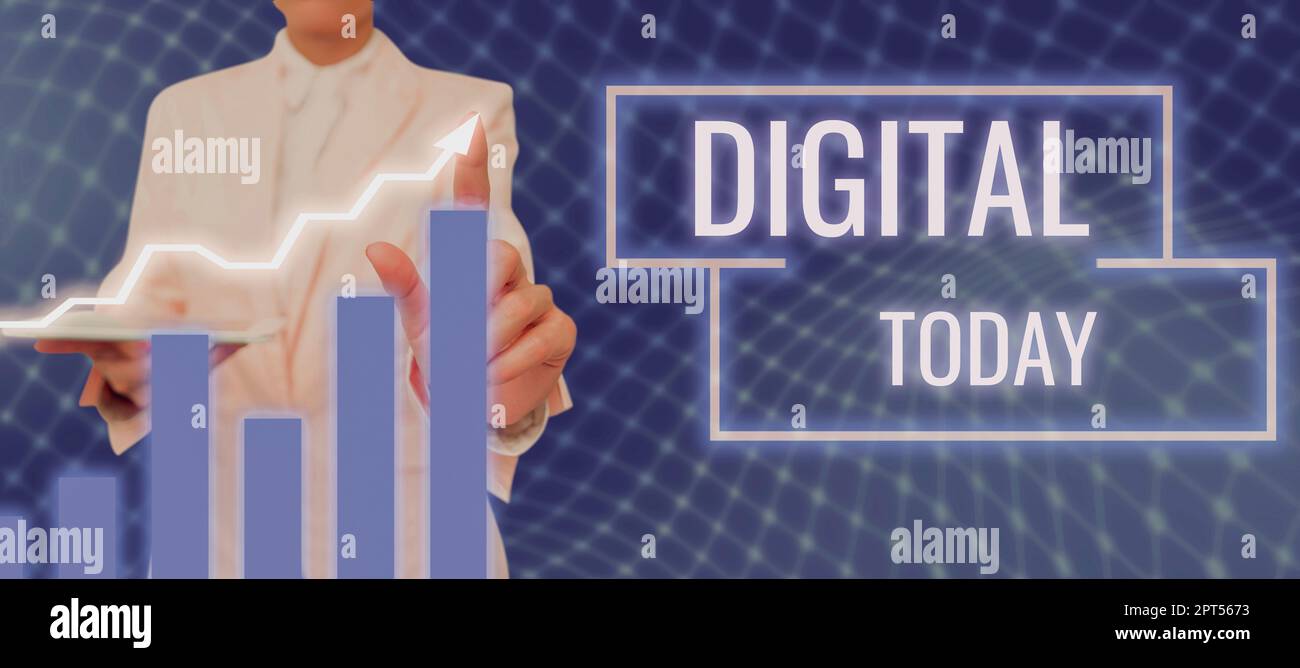 Conceptual caption Digital, Business idea electronic technology that ...