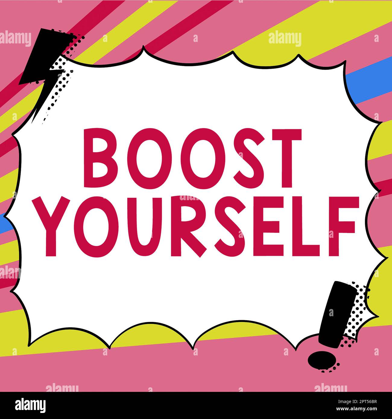 Sign displaying Boost Yourself, Business approach delivering a lift up ...