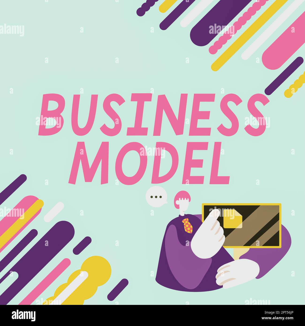 Conceptual display Business Model, Business idea model showing how a ...