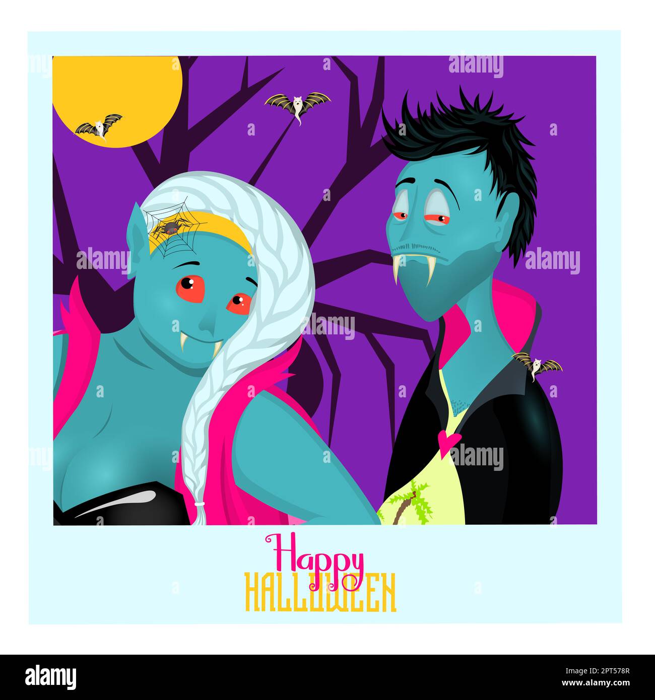 Halloween gift poster. Cut out. Vampire. Night of the dead postcard ...
