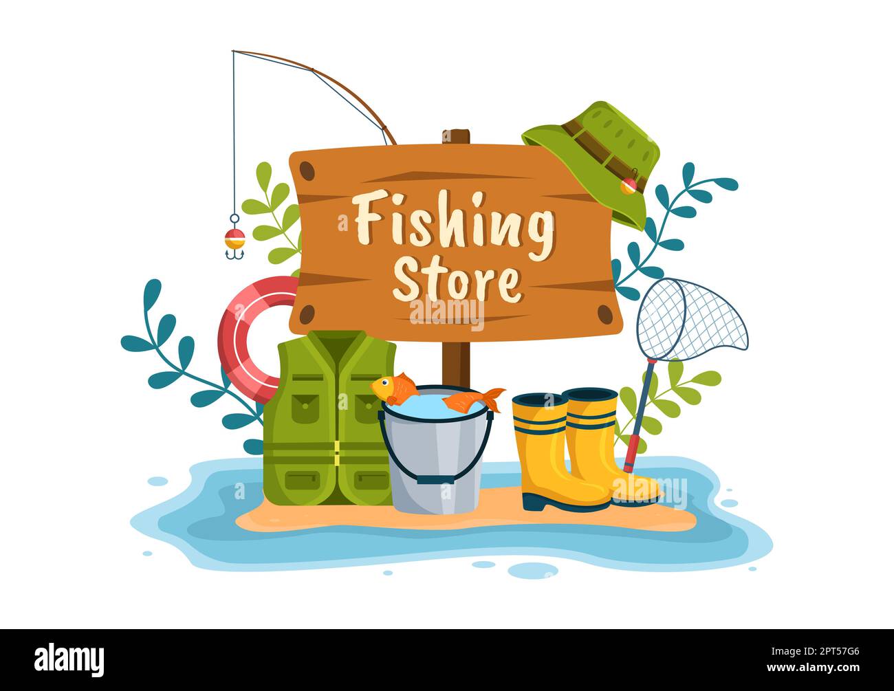 Fishing Shop Selling Various Fishery Equipment, Bait, Fish Catching ...