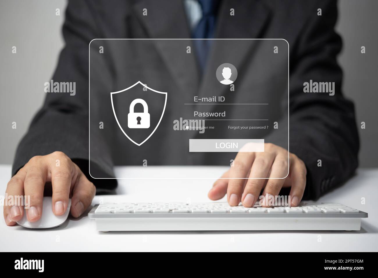 Protection personal data against hackers. Security internet access of personal data ...