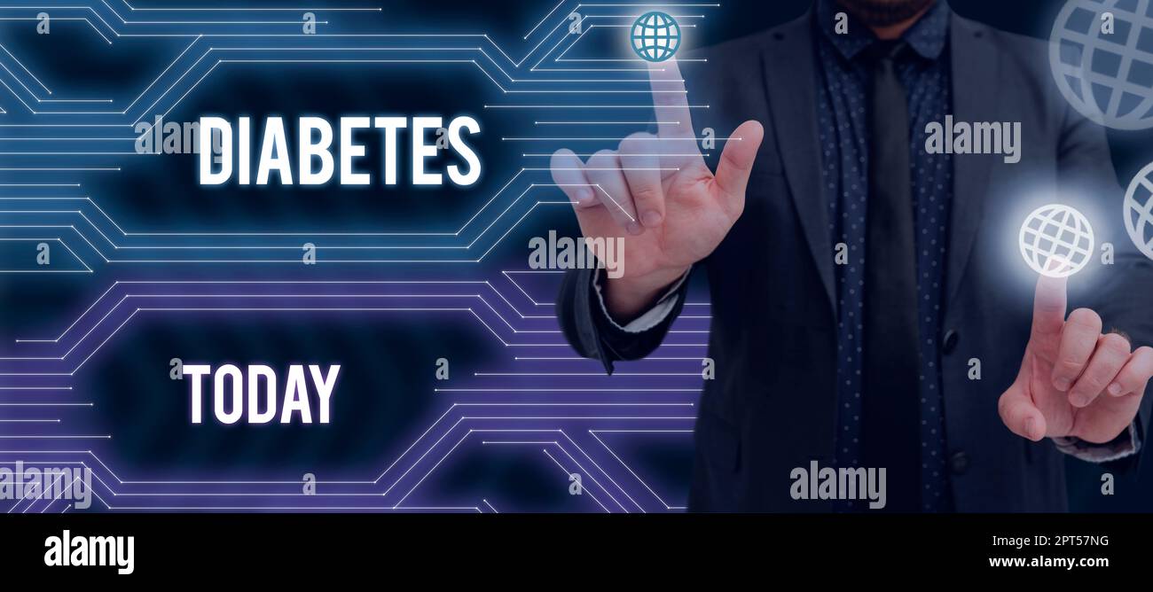 Handwriting text Diabetes, Business concept any of various abnormal ...