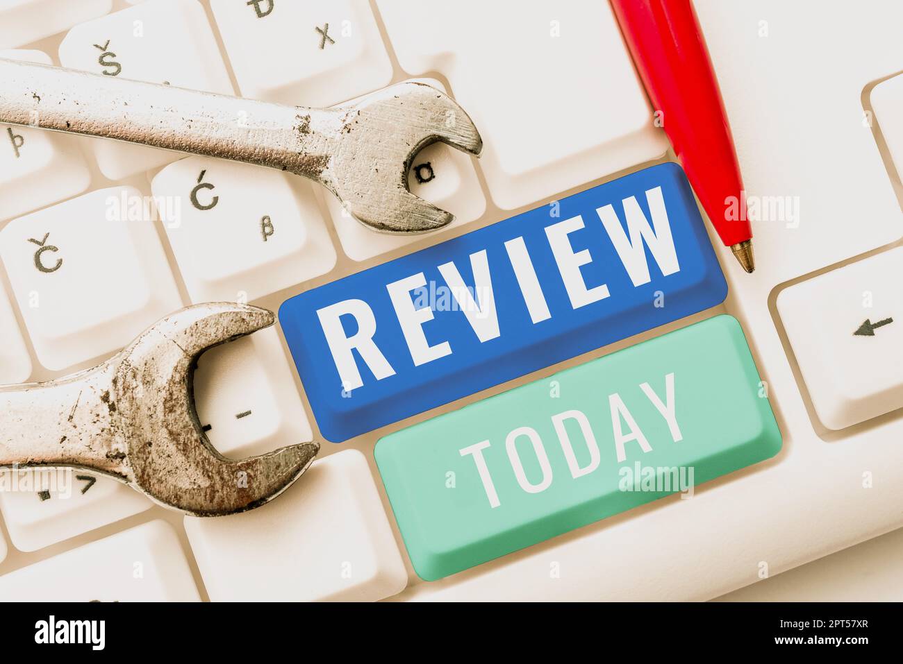 Hand writing sign Review, Word for evaluates the work in questionbased ...