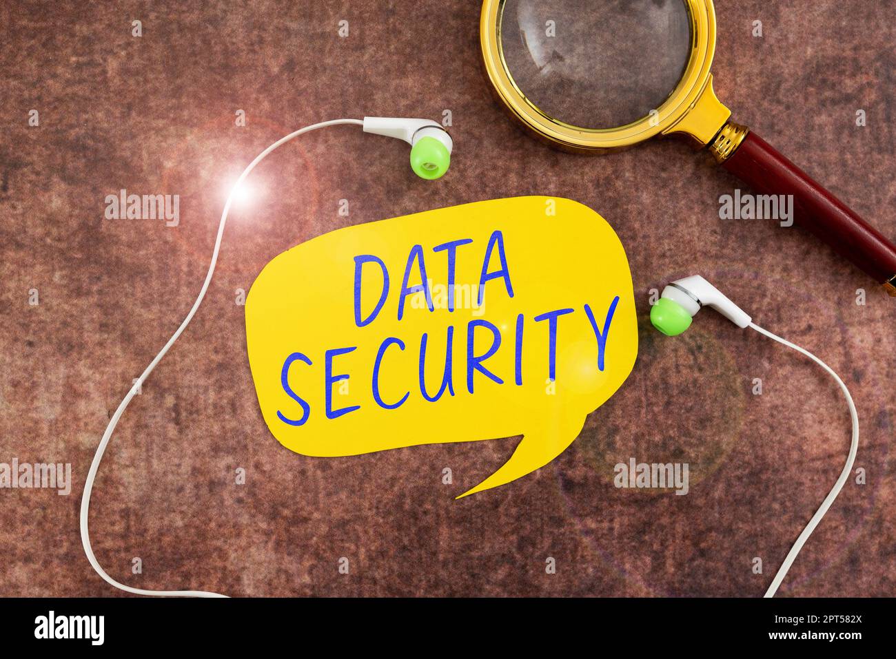 Text caption presenting Data Security, Word Written on Protected ...
